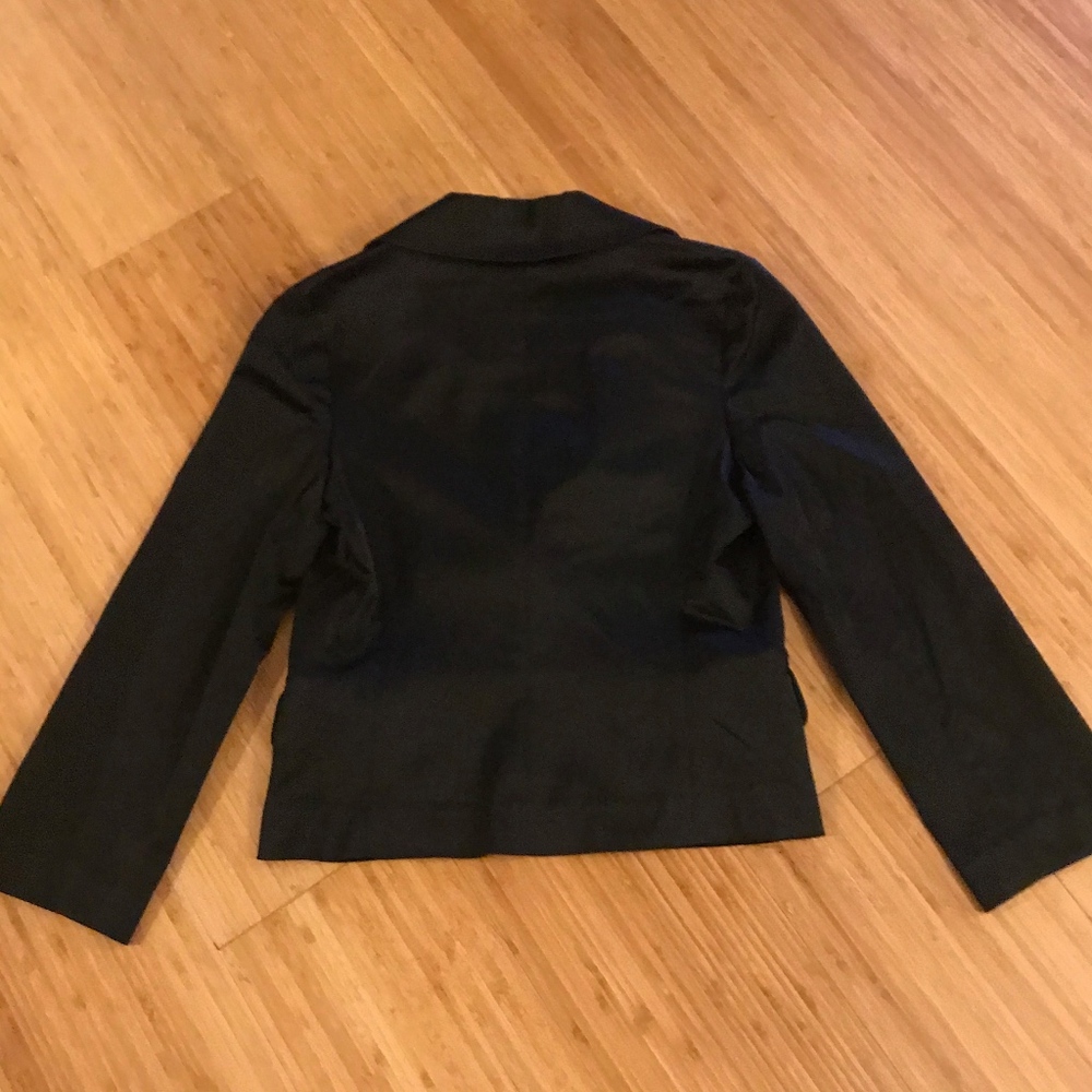 Lbn Alice And Olivia Black Satin Blazer - Gem